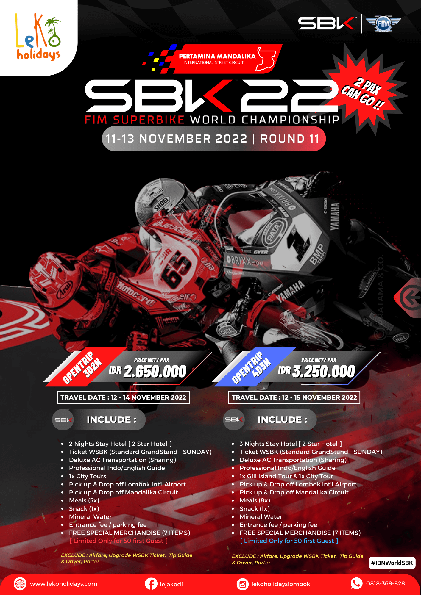 Buy the Ticket for WSBK 2022 Mandalika - Indonesia Travel Buy the Ticket for WSBK 2022 Mandalika - Indonesia Travel